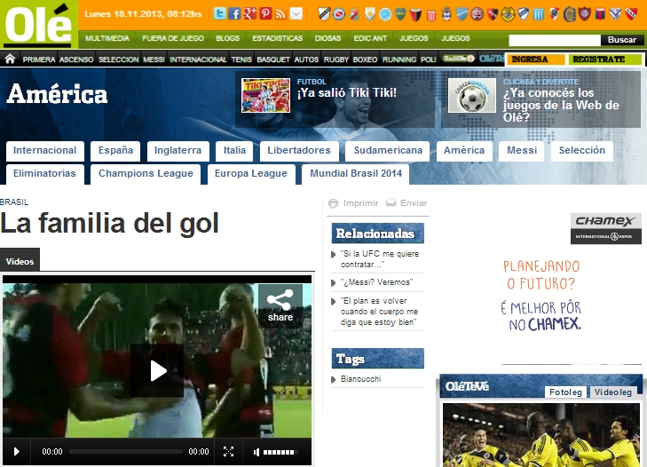 Maxi Biancucchi ganha destaque na Argentina após gol contra o Santos ...