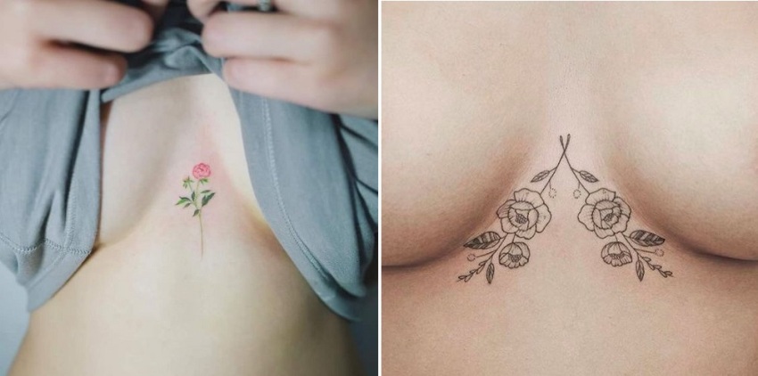 Flores, joias e mandalas geométricas: ideias lindas para quem quer tatuar entre os seios – Vírgula